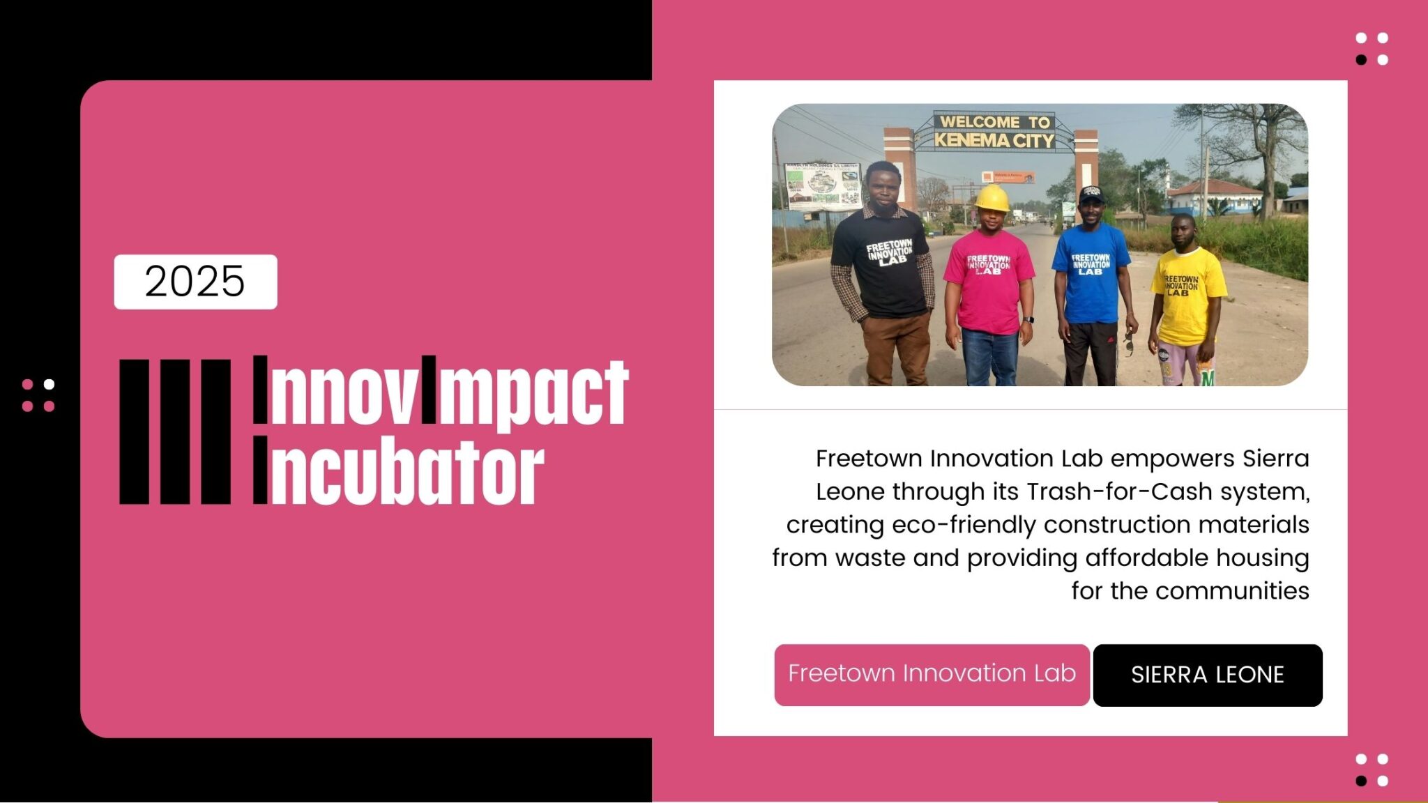 Congratulations to the Inaugural InnovImpact Incubator (III) Cohort ...