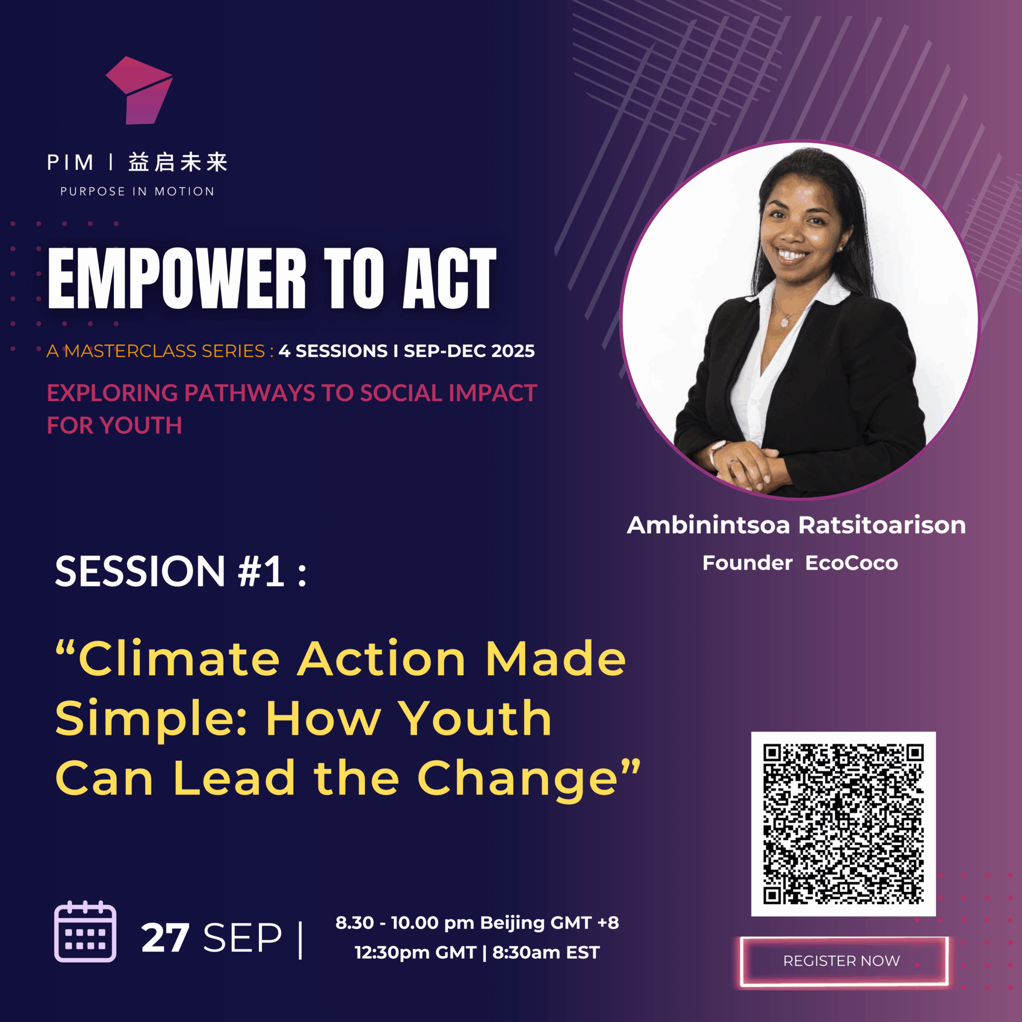 Empower To Act: A Masterclass Series for Youth Changemakers - PIM Global